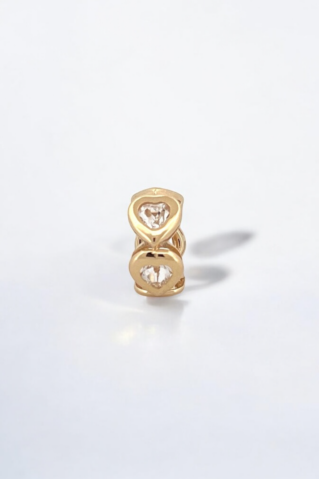White Topaz Heart Charm – Beanie + Cecil
