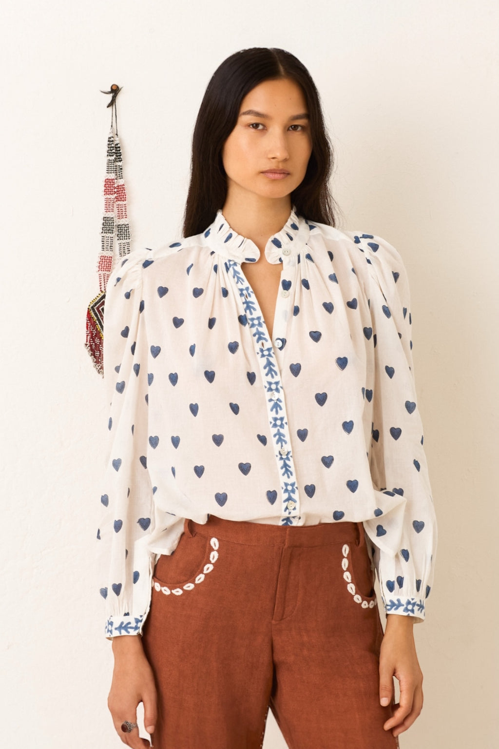 Annabel Indigo Heart Shirt – Beanie + Cecil